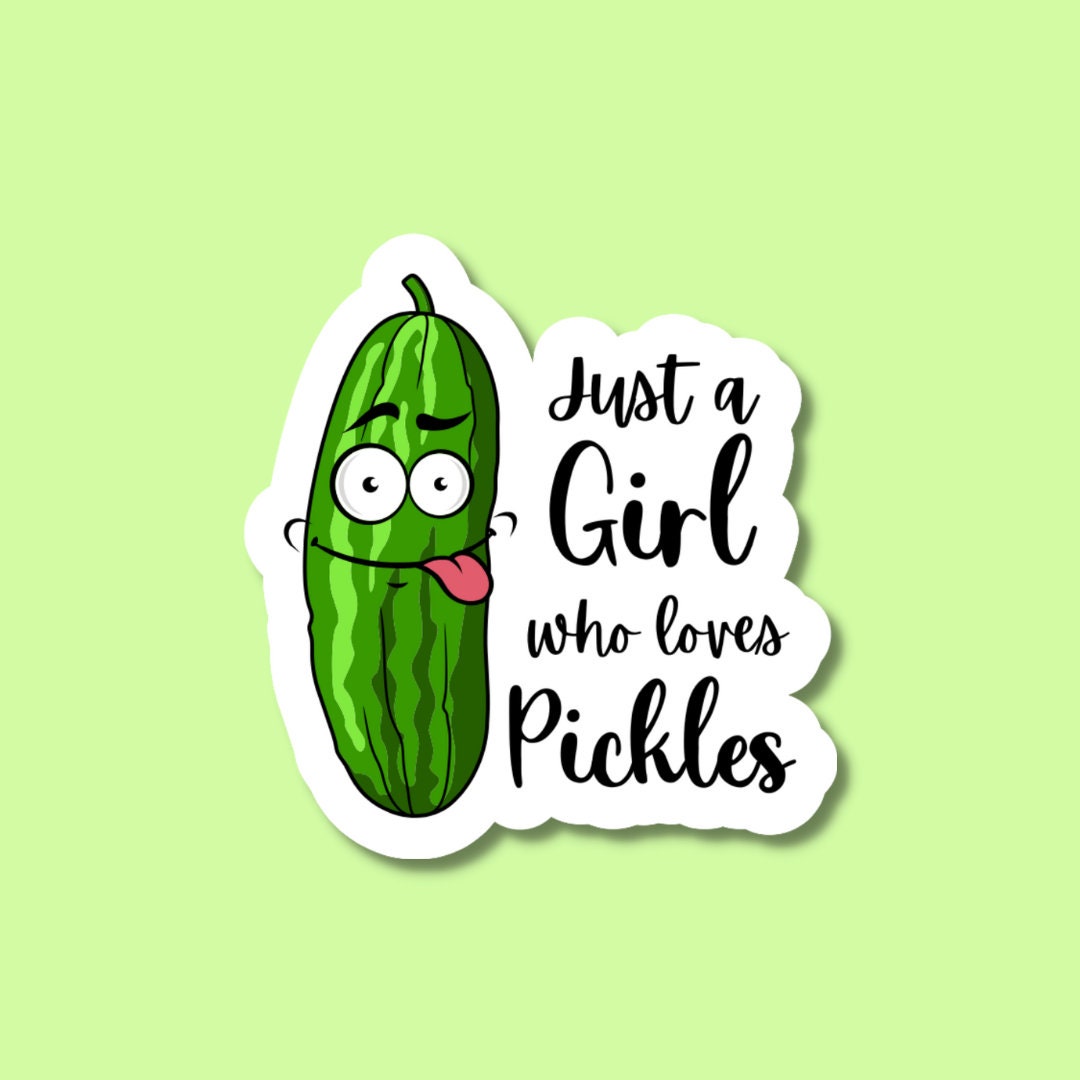 Pickle Sticker, Funny Sticker, I Love Pickles, Pickle Lover, Laptop ...