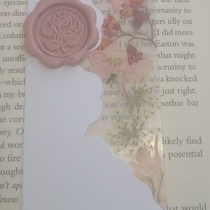 Dried Flower Bookmark, Wax Seal Bookmark, Gift for Readers, Bookish ...
