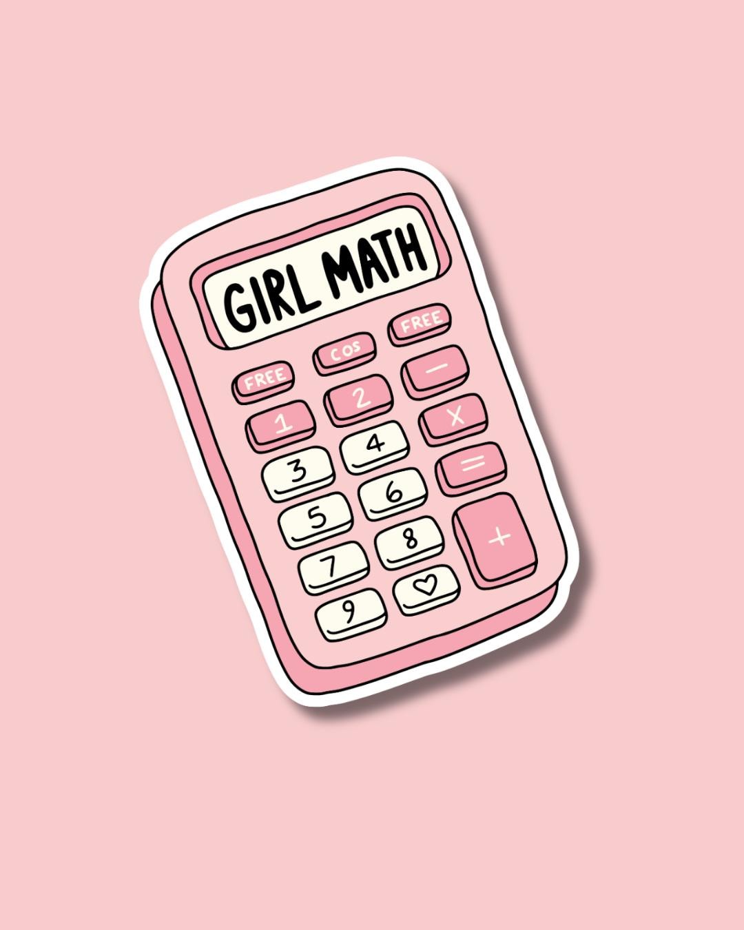 Girl Math Sticker, Cute Stickers, Planner Stickers, Tiktok Trend - Etsy