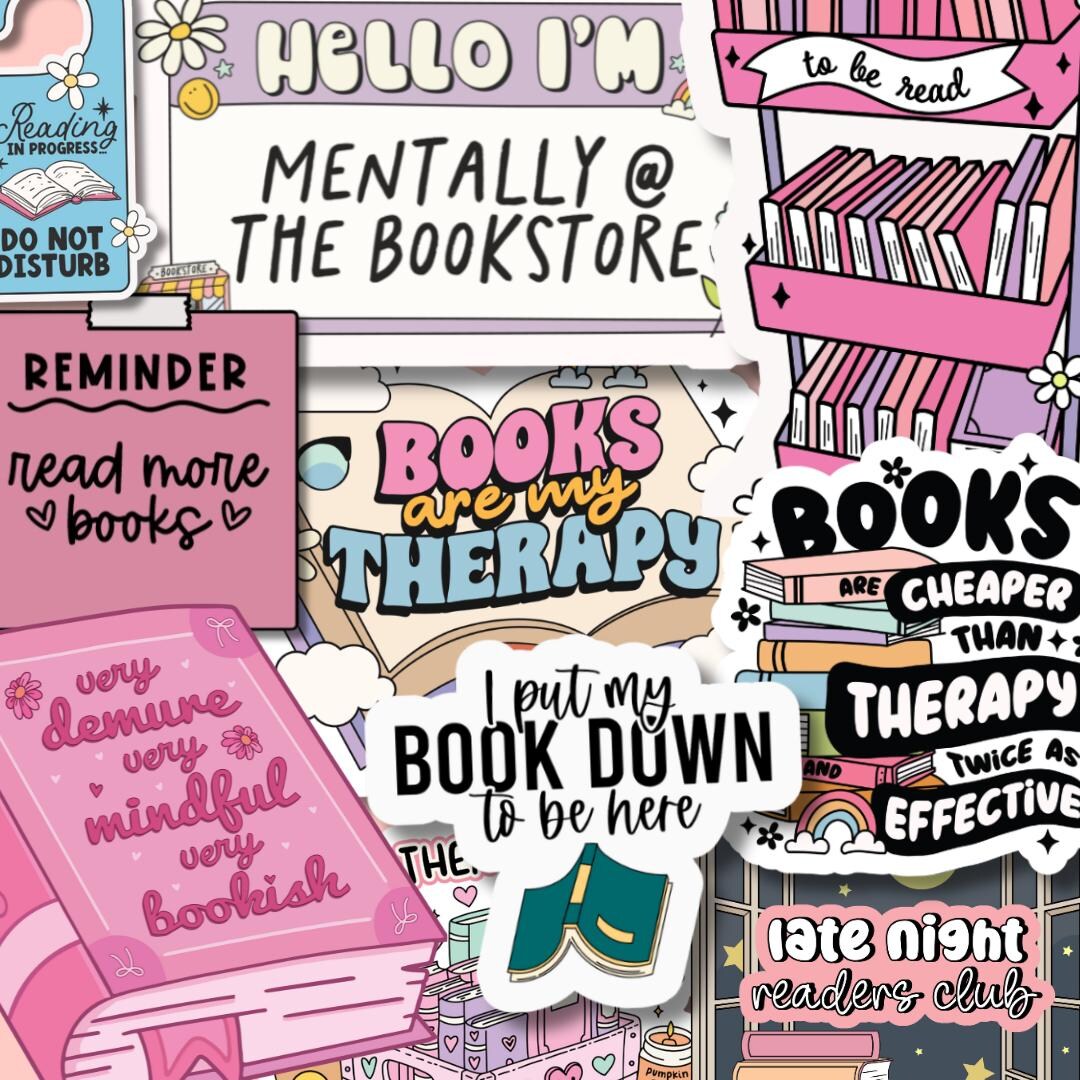 Book Random Sticker Pack, Reading Stickers, Reading Sticker Pack ...
