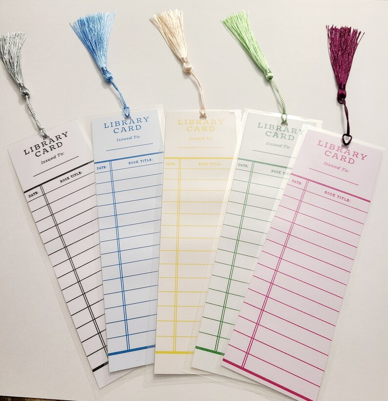 Library Card Bookmark Library Card for Book Lovers Gift for | Etsy