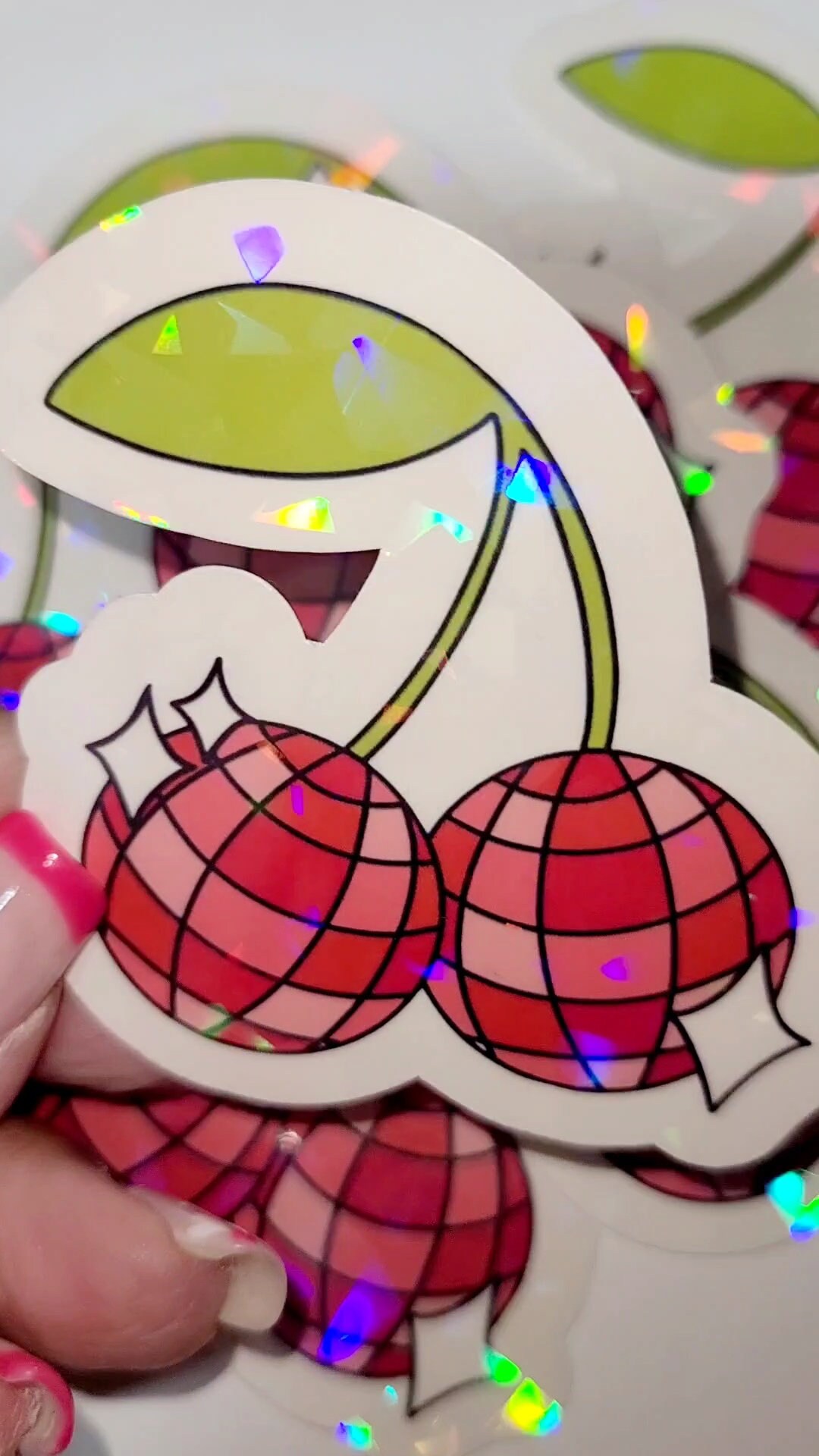 Cherry Disco Sticker Funny Sticker Laptop Sticker Planner - Etsy