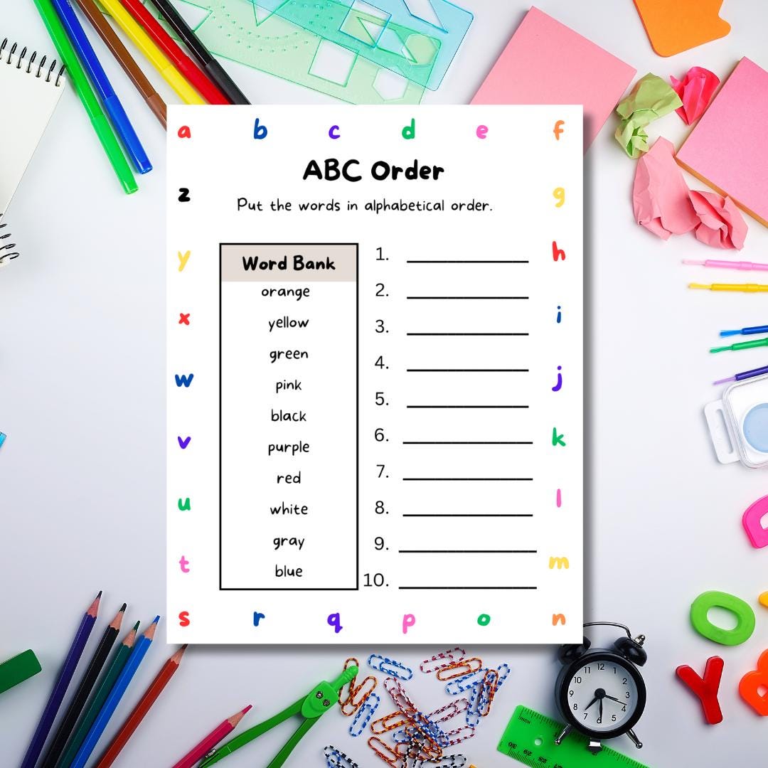 Printable Classroom Worksheets, Classroom Printables, Abc's Printables ...