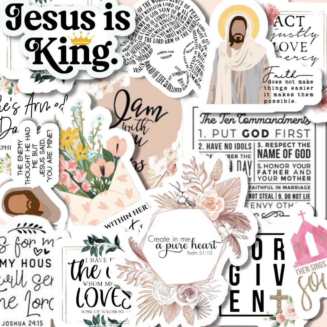 Christian Sticker Pack, Faith Sticker Pack, Bible Verse Sticker Pack ...