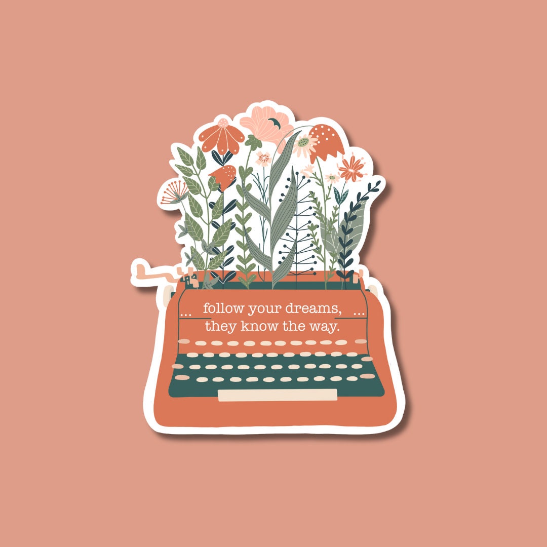 Typewriter Sticker, Cute Stickers, Planner Stickers, Mental Health ...
