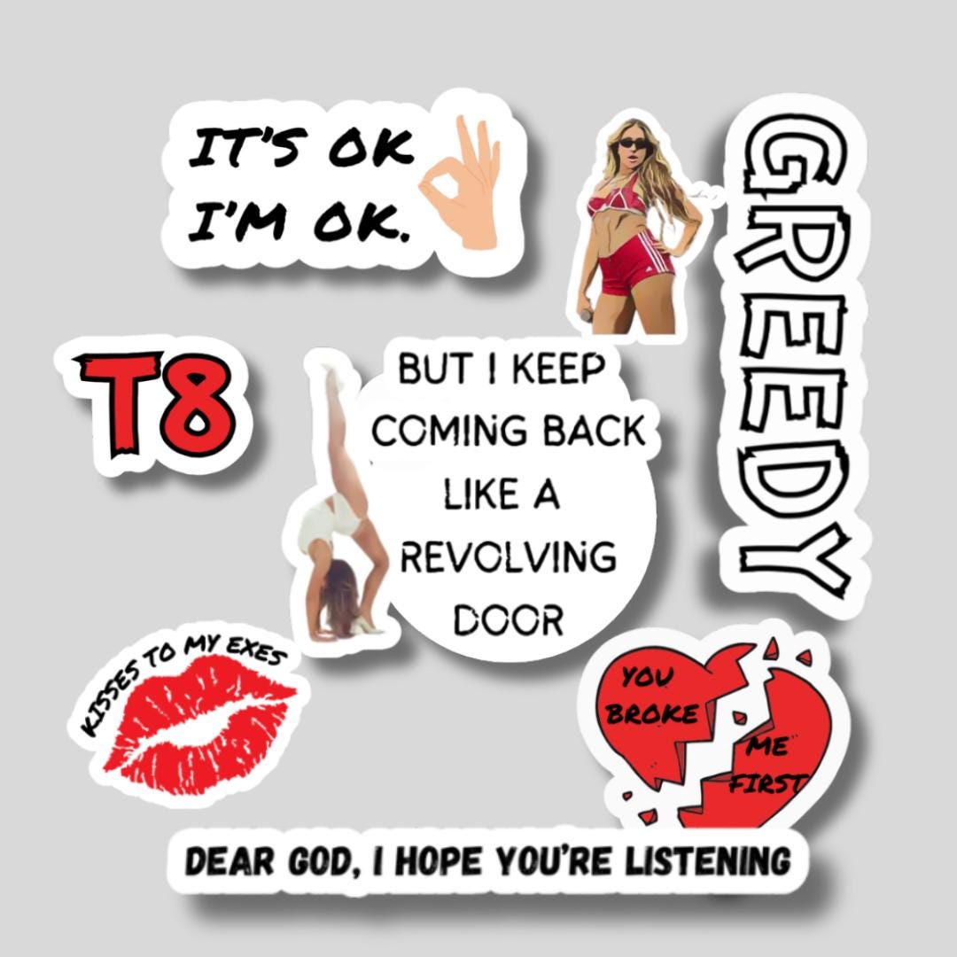 Tate Mcrae Stickers, Revolving Door, T8, Lyrics Sticker, Music Stickers ...