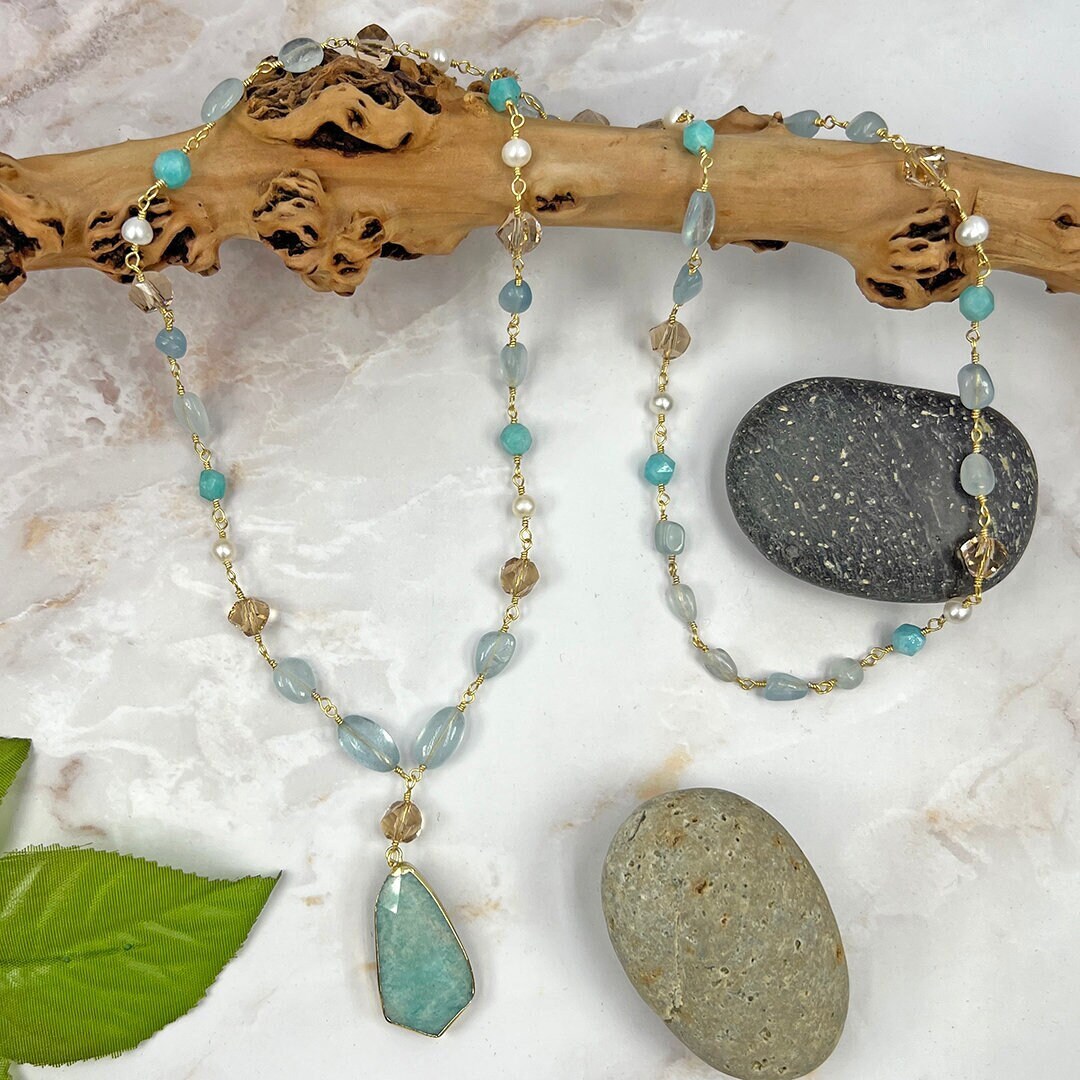 Peruvian Amazonite Pendant Necklace. Amazonite Necklace.amazonite ...