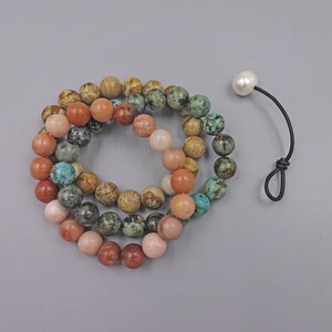 2-PC Cultured Pearl on Leather Clasp. Pearl Clasp. Leather Loop Clasp ...