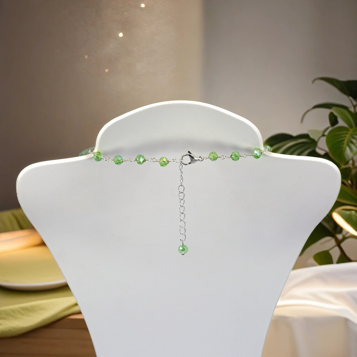 Natural Prehnite Mix Statement Necklace. Statement Necklace. Green ...