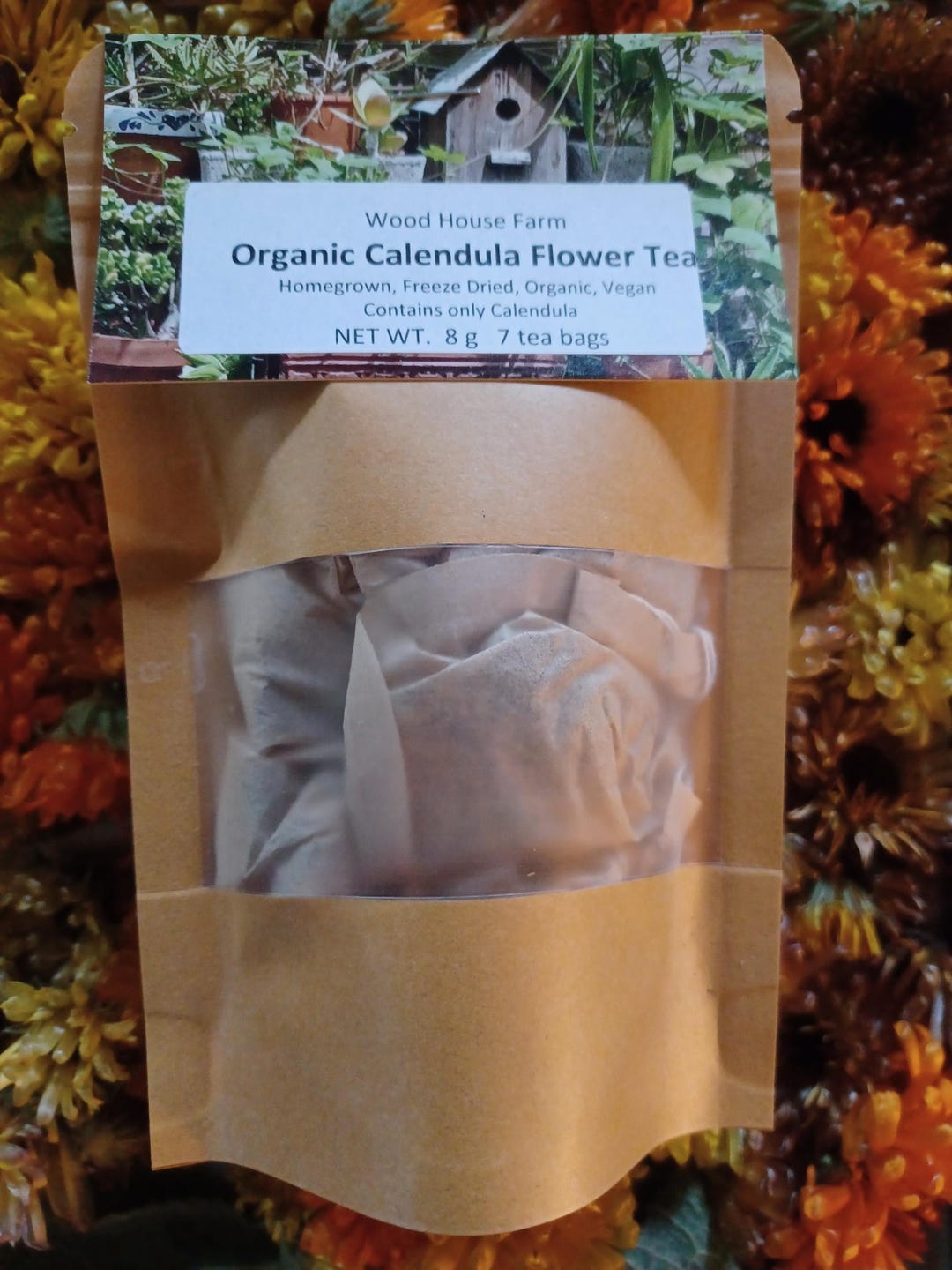 Calendula Flower Tea Organic Freeze-dried Homegrown, Organic Tea ...