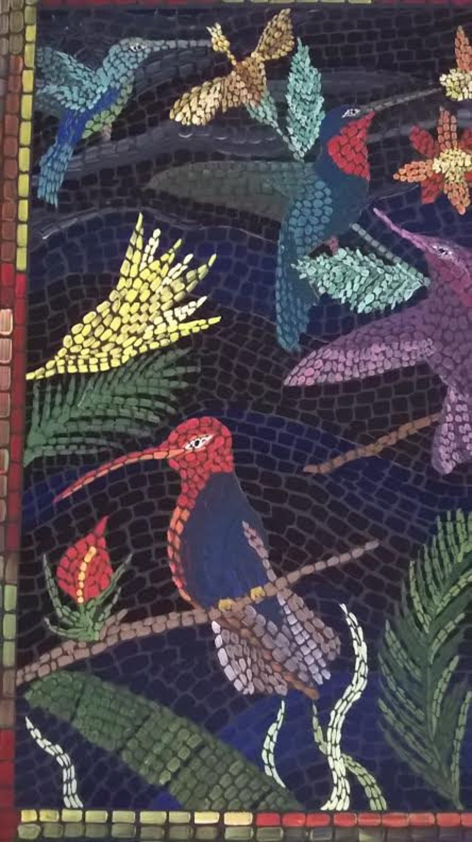 Hummingbird Mosaic Original Art Acrylic Painting - Etsy