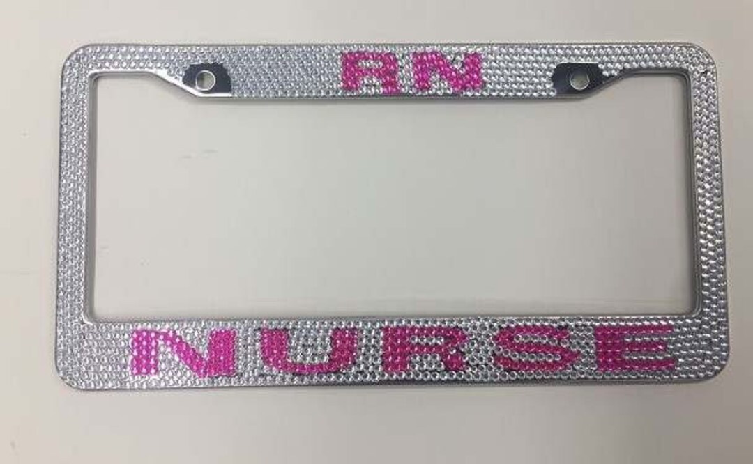 Close Out Sale-nurse Bling License Plate Frame Pink (handmade). Please ...