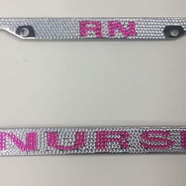 Bling Personalized License Plate Frame - Etsy