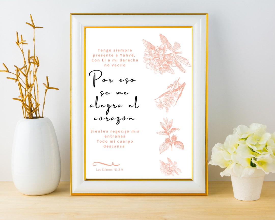 Spanish Bible Verse Print, Printable Spanish Wall Art Home Décor ...