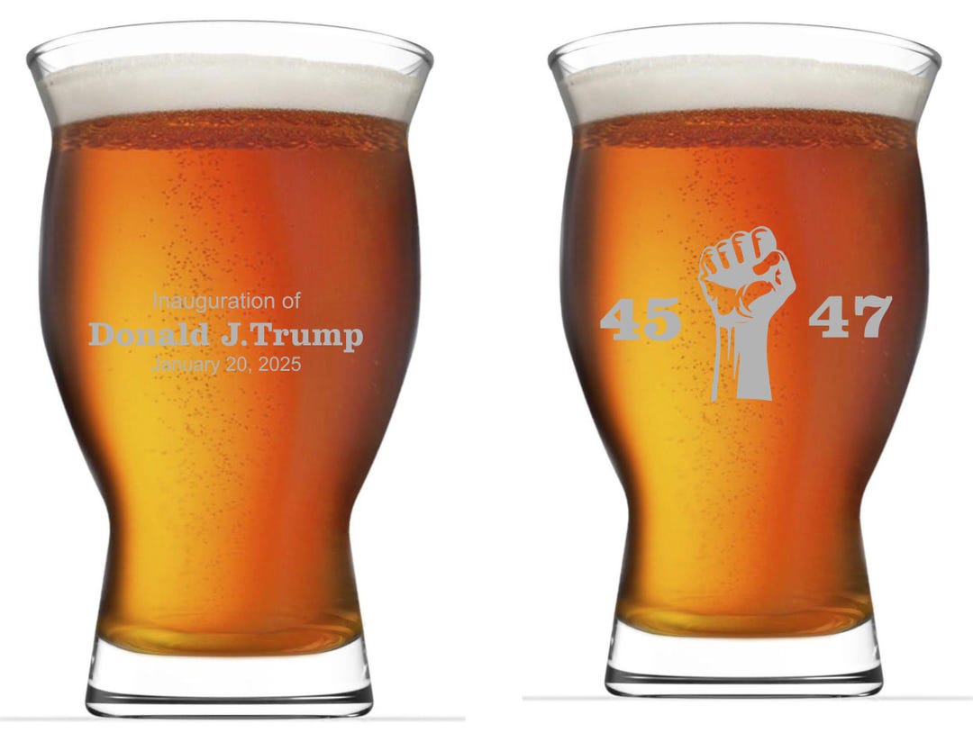 Trump Commemorative Beer Glass - Etsy