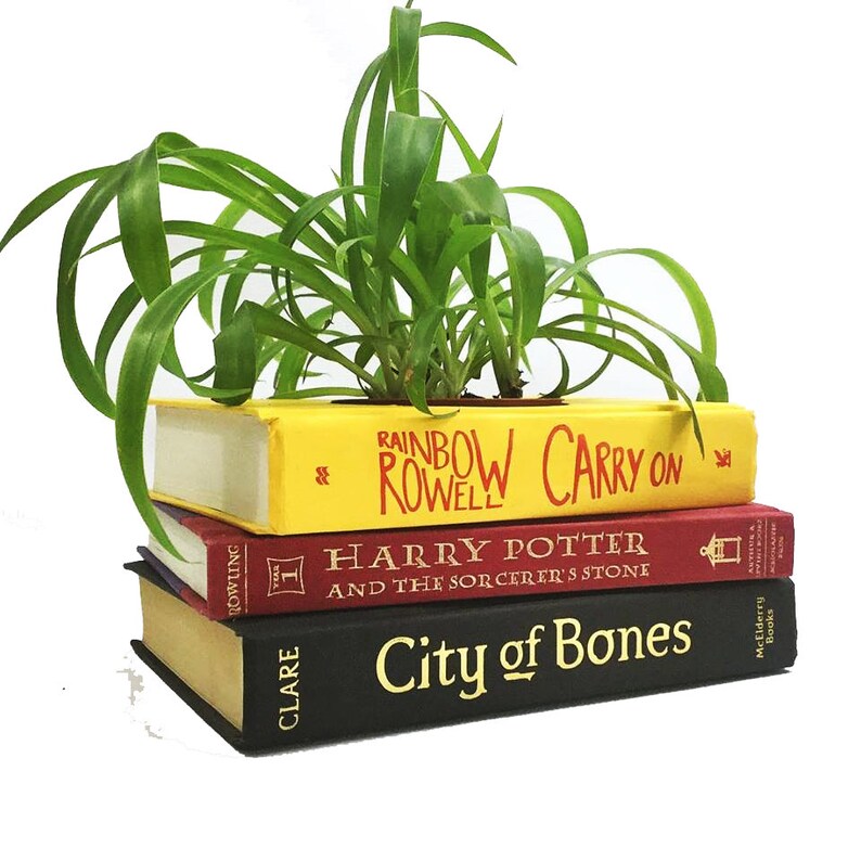 Book Planter Custom Made for You With Your Favorite Books. - Etsy