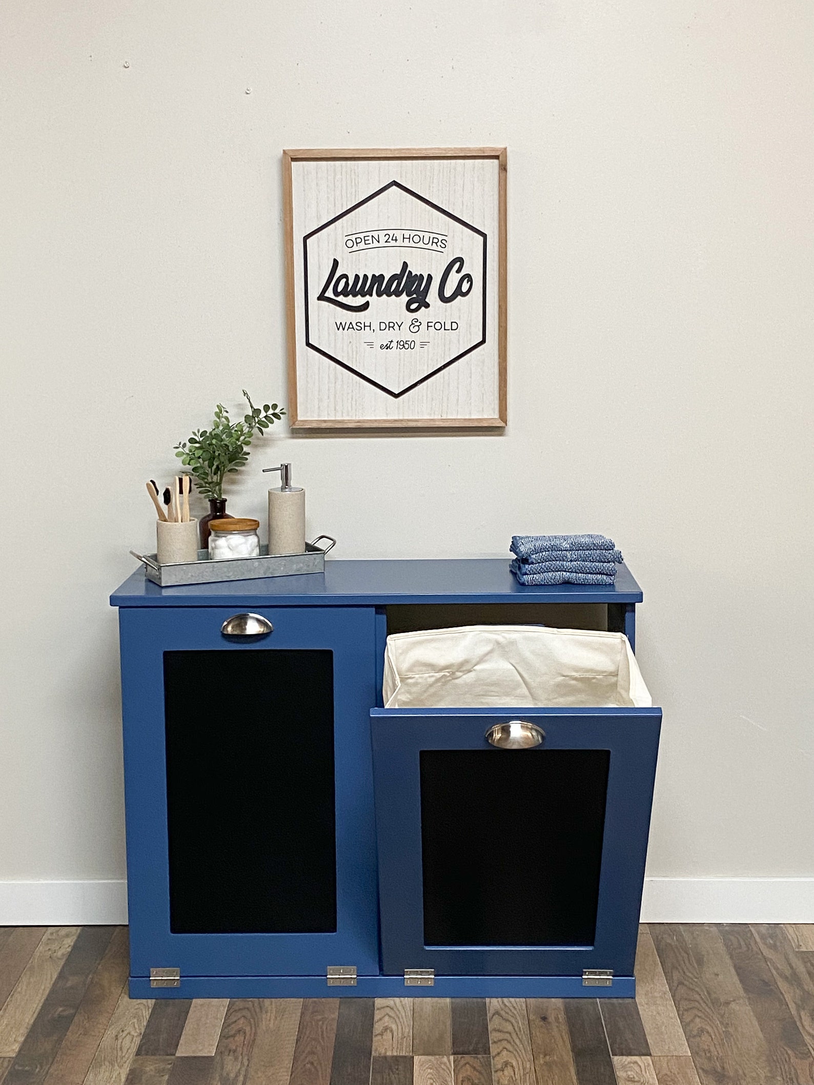 Free Ship Tilt Out Laundry Hamper Tilt Hamper Wood Laundry | Etsy