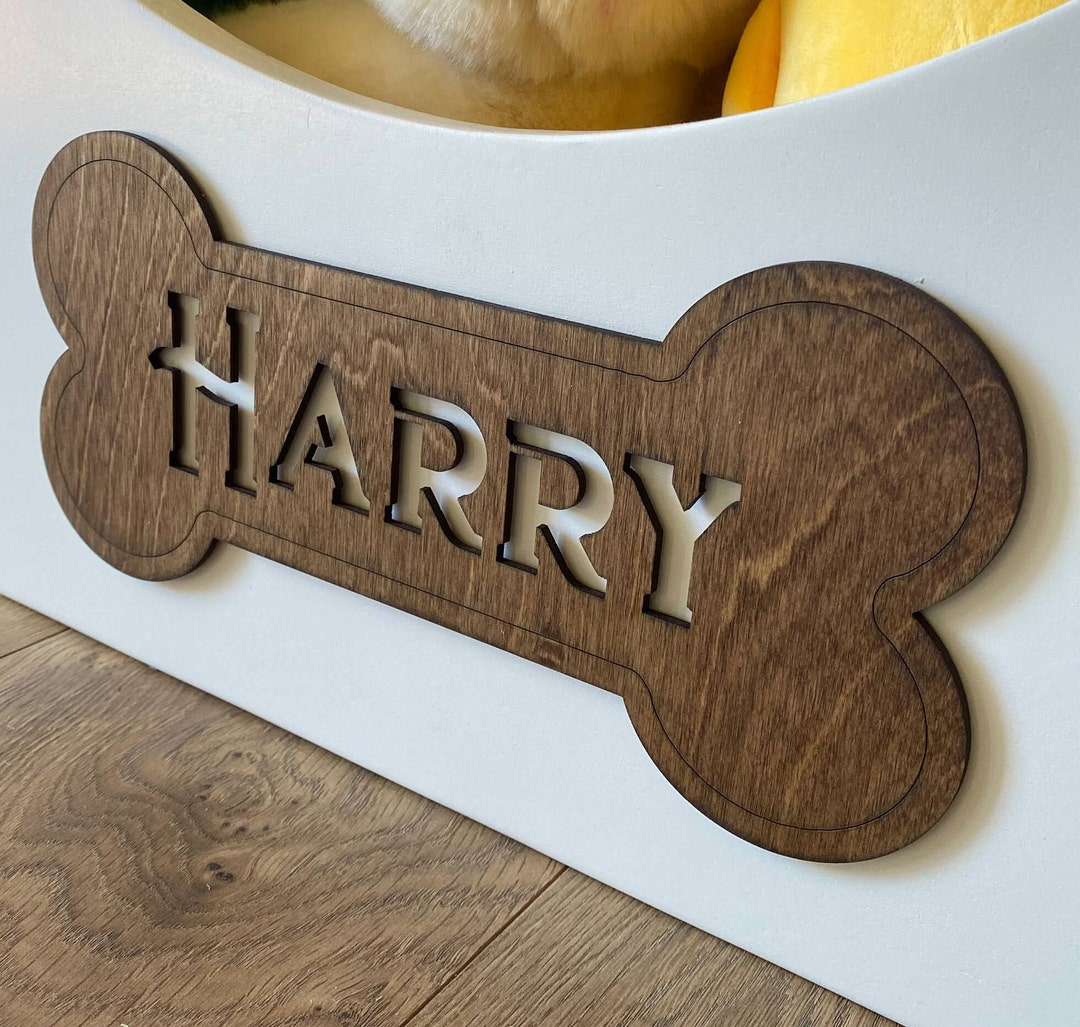 Dog Bone Name Tag Dog Decor Pet Decor Laser Engraved - Etsy