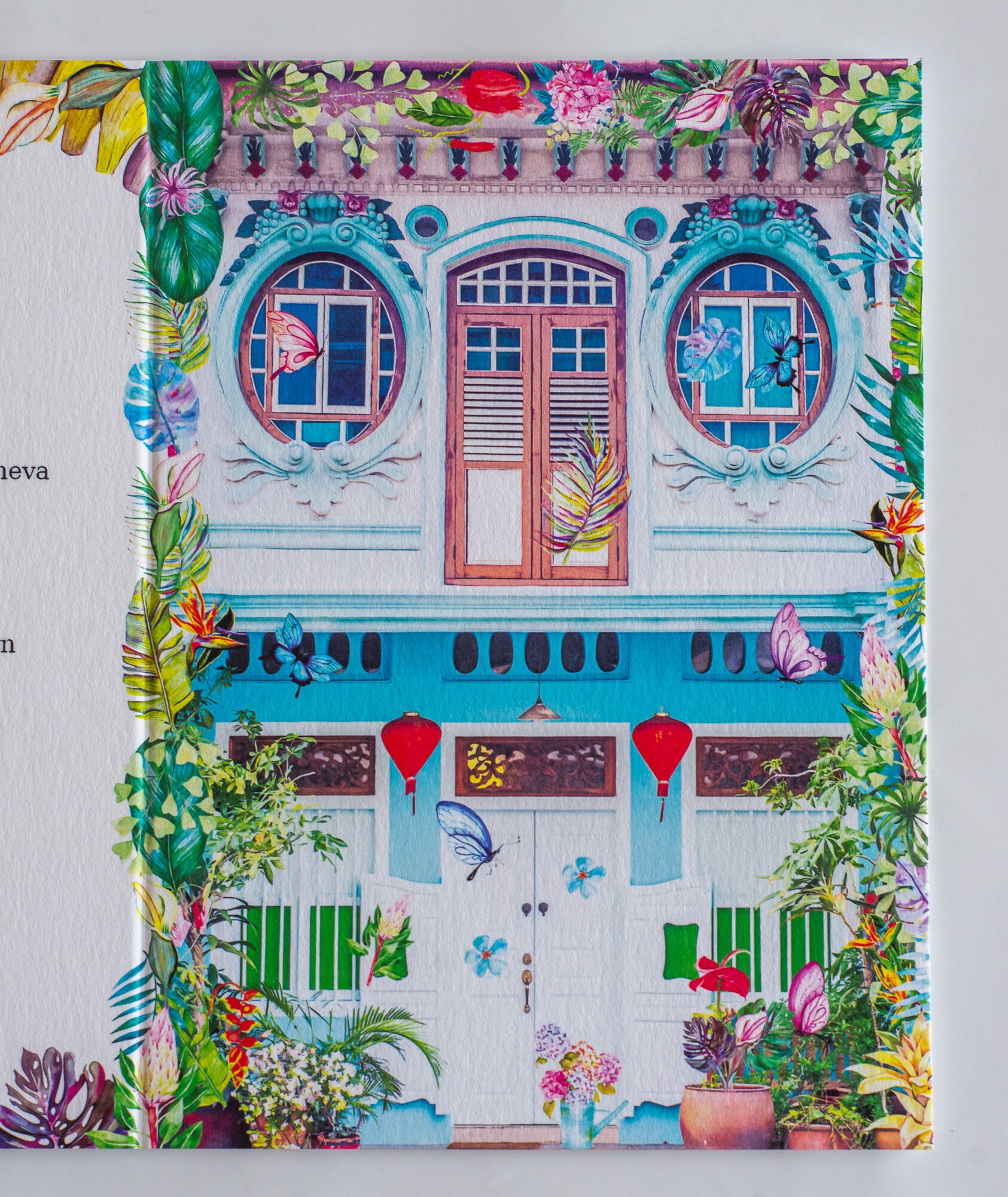 Peranakan Singapore Shophouse Tropical Theme Cards set of 5 - Etsy ...