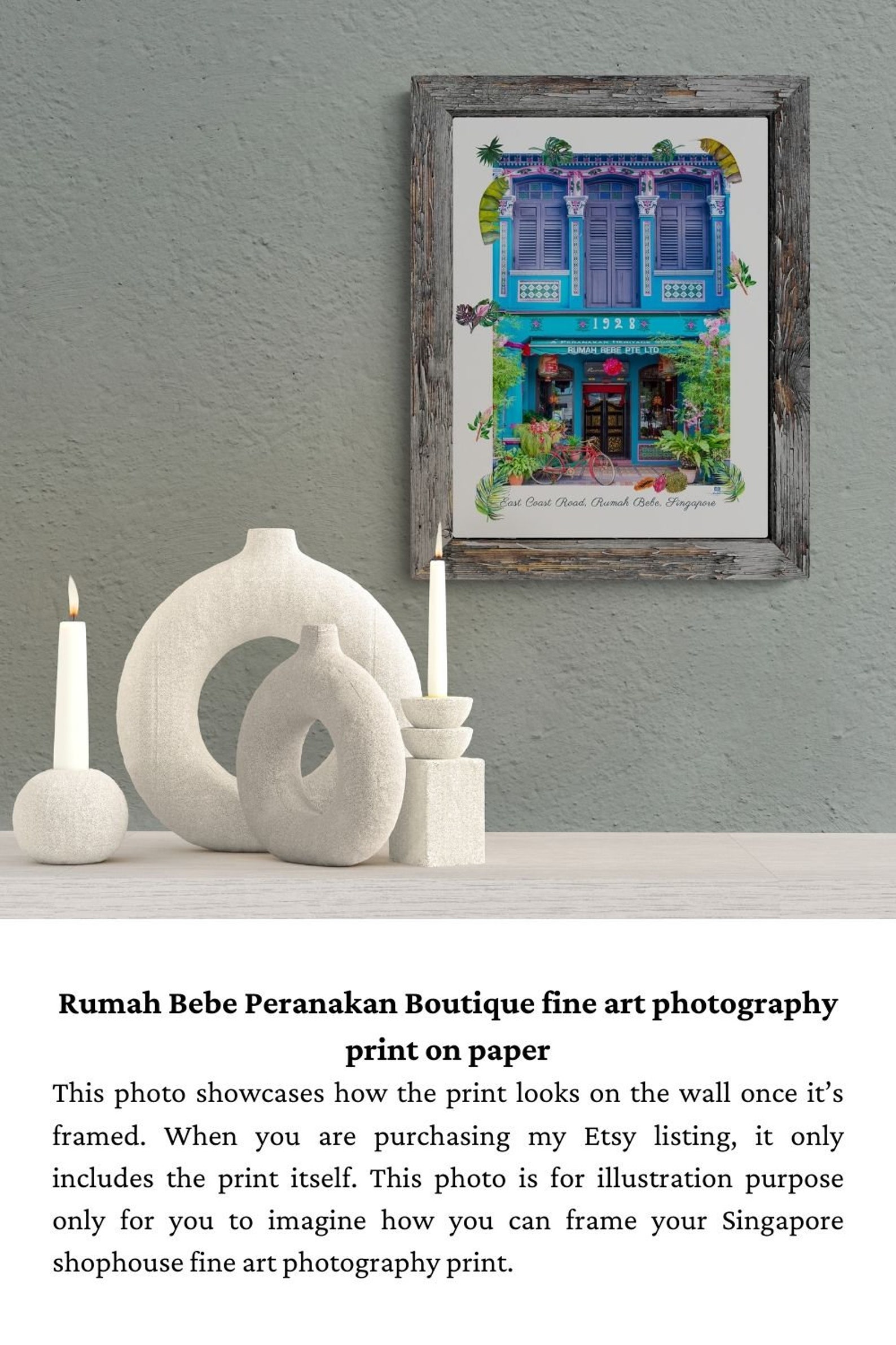 Singapore Shophouse Wall Art, Rumah Bebe Peranakan Boutique Fine Art ...