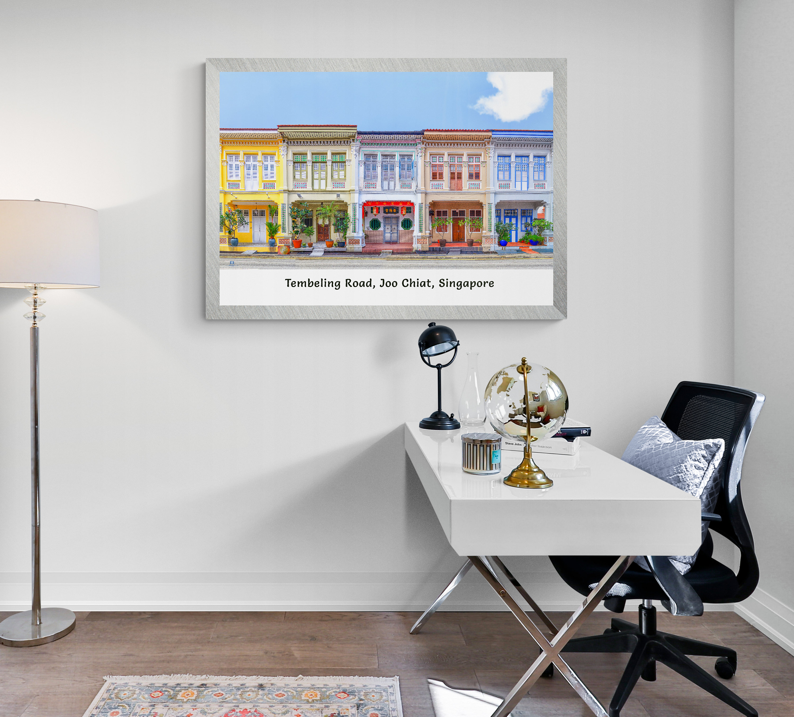 Singapore Shophouse Wall Art, Tembeling Road Peranakan Shophouses Fine ...