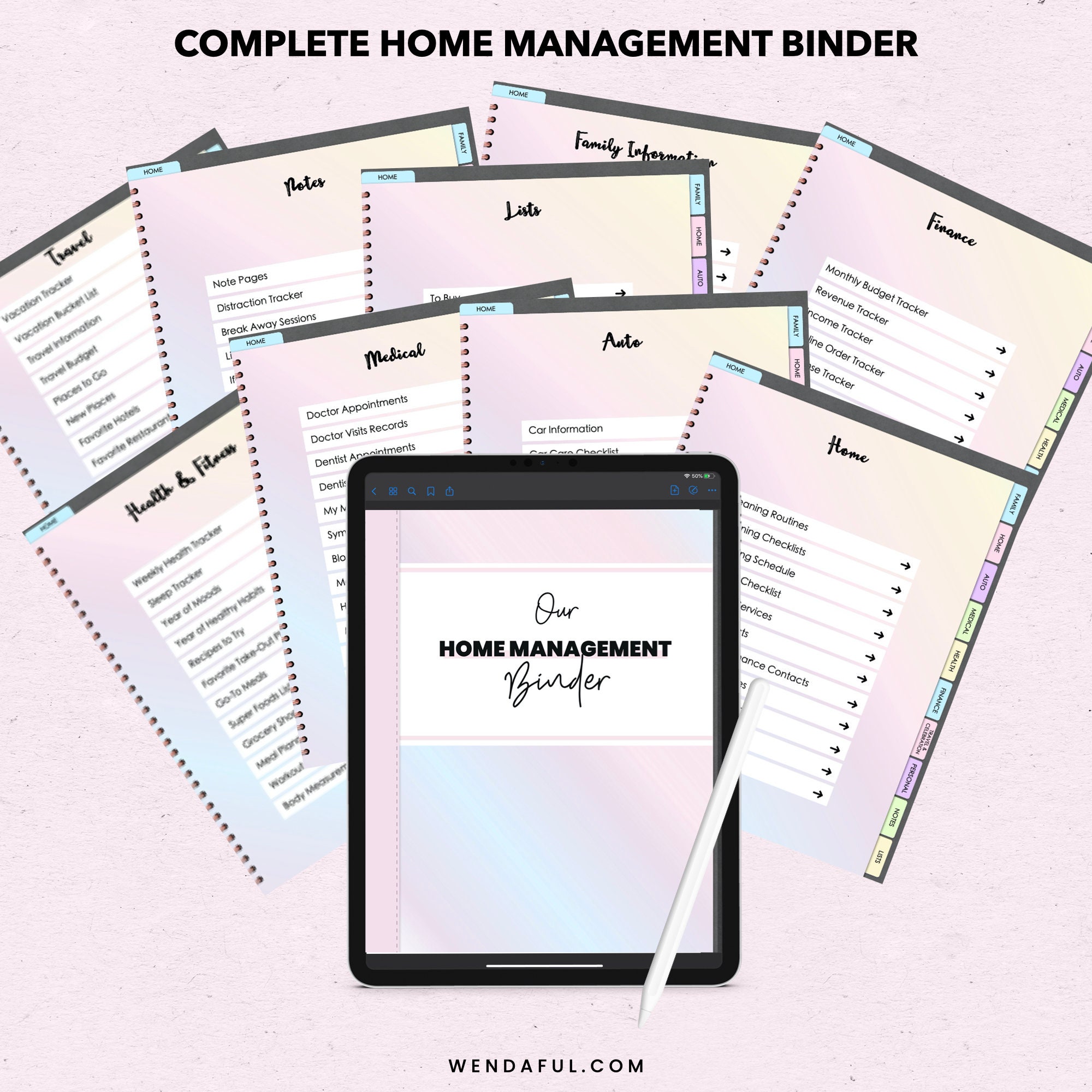 Calendars & Planners GoodNotes Noteshelf App Digital Printable Budget ...