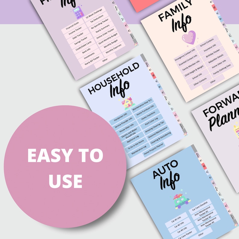 Digital + Printable Household Hub Binder | Printable, Goodnotes ...