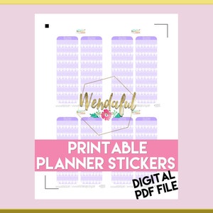 Item #0009 PRINTABLE DIY Routine/habit Weekly Tracker Stickers (perfect ...
