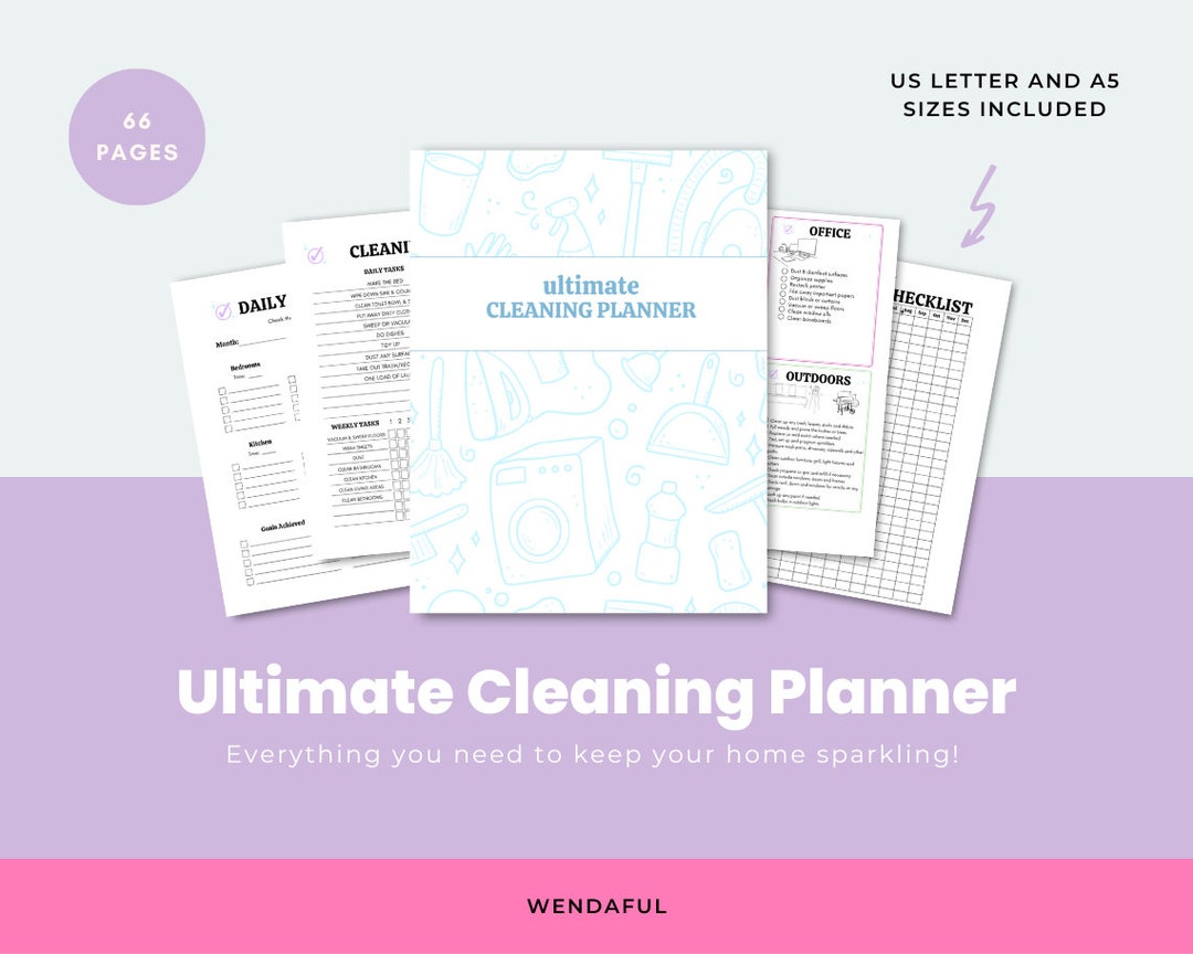 Printable ULTIMATE Cleaning Planner - Etsy