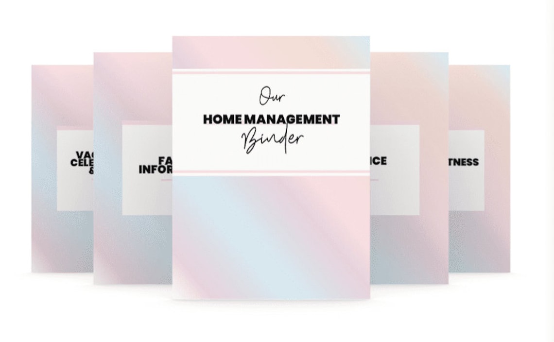 Printable Home Management Binder System - Etsy