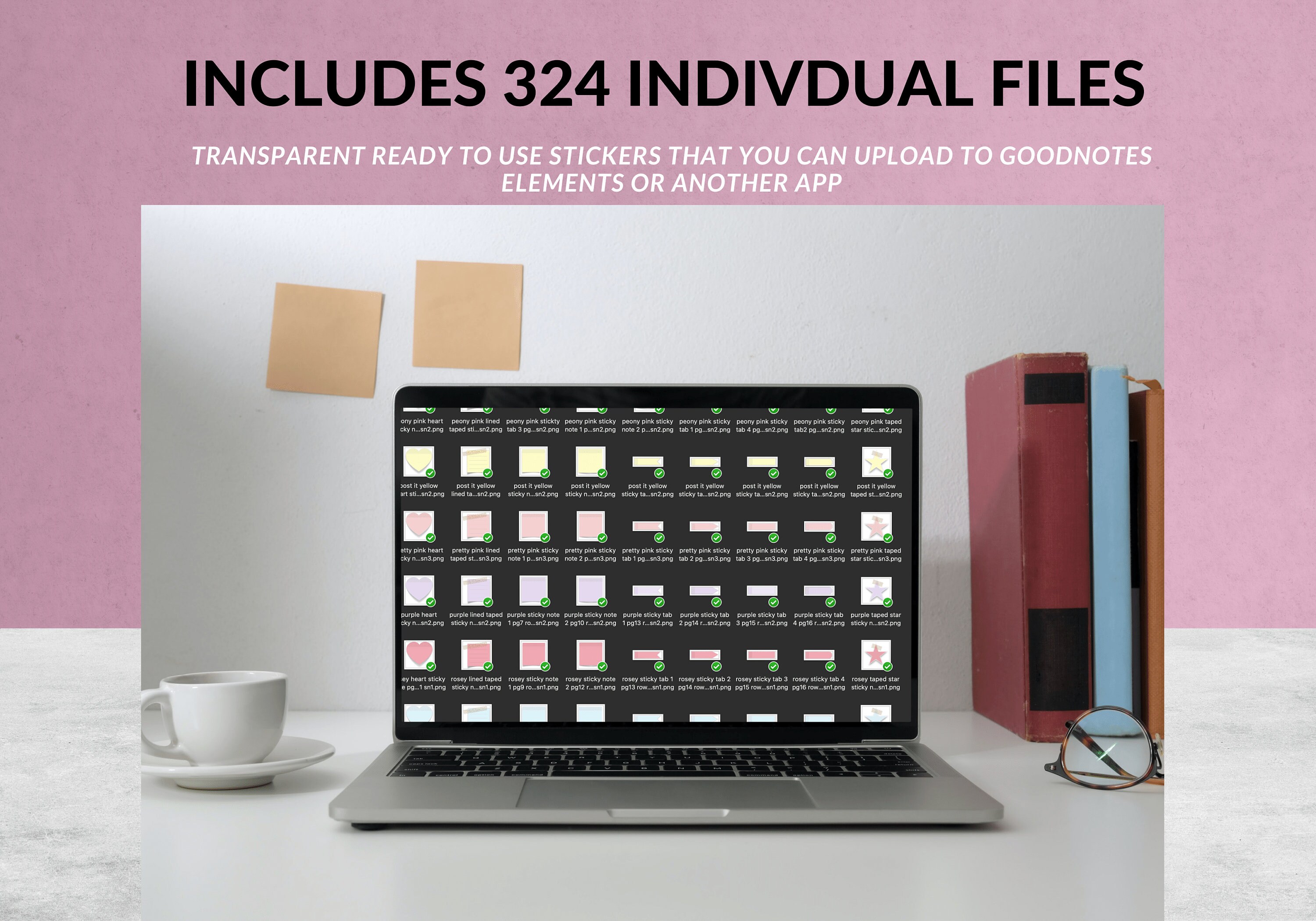 Digital Pastel Sticky Notes Planner Stickers for Goodnotes - Etsy