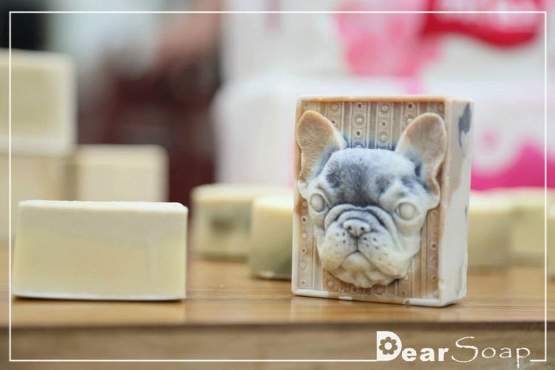 Bulldog Shape Silicone Soap Molds With 6 Cavities, Handmade, Bulldog 9 ...