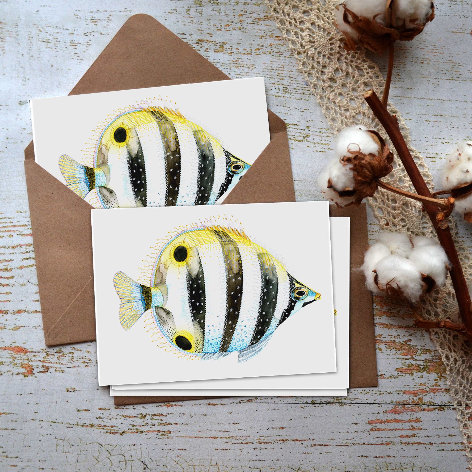 Moonlighter Fish Greeting Card Aquatic Birthday Gift - Etsy Australia