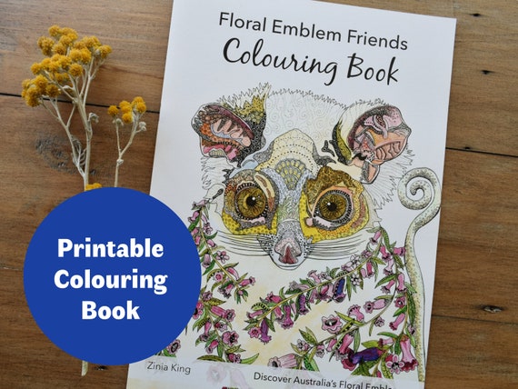 Printable Australian Flora and Fauna Colouring Book - Etsy