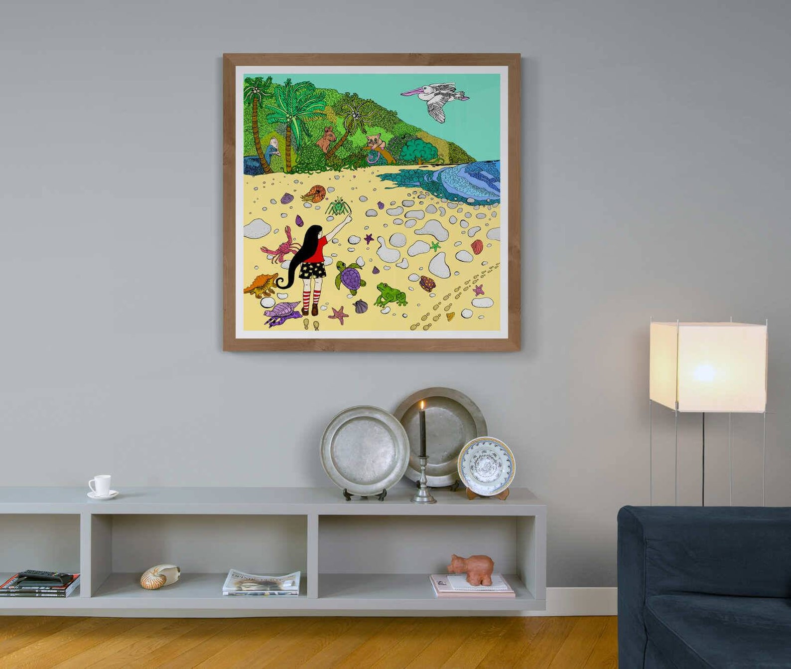 Imagine Flying With a Pelican Art Print Australian Bird - Etsy Australia