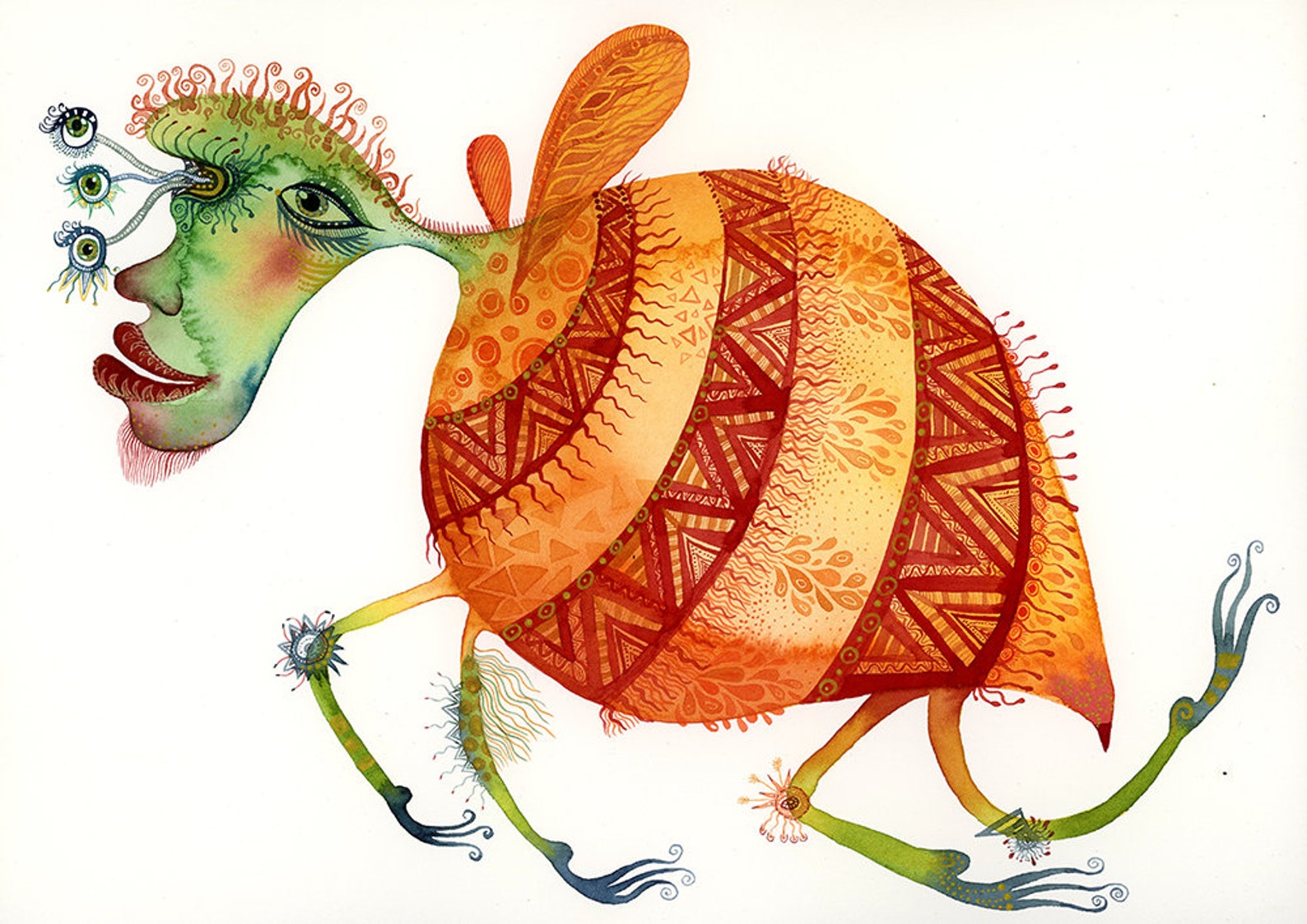 Alien Bee Art Print Surreal Illustration Strange Animal | Etsy