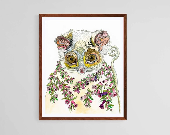 Ringtail Possum Print - Australian Native Animal Art - Victorian Floral ...