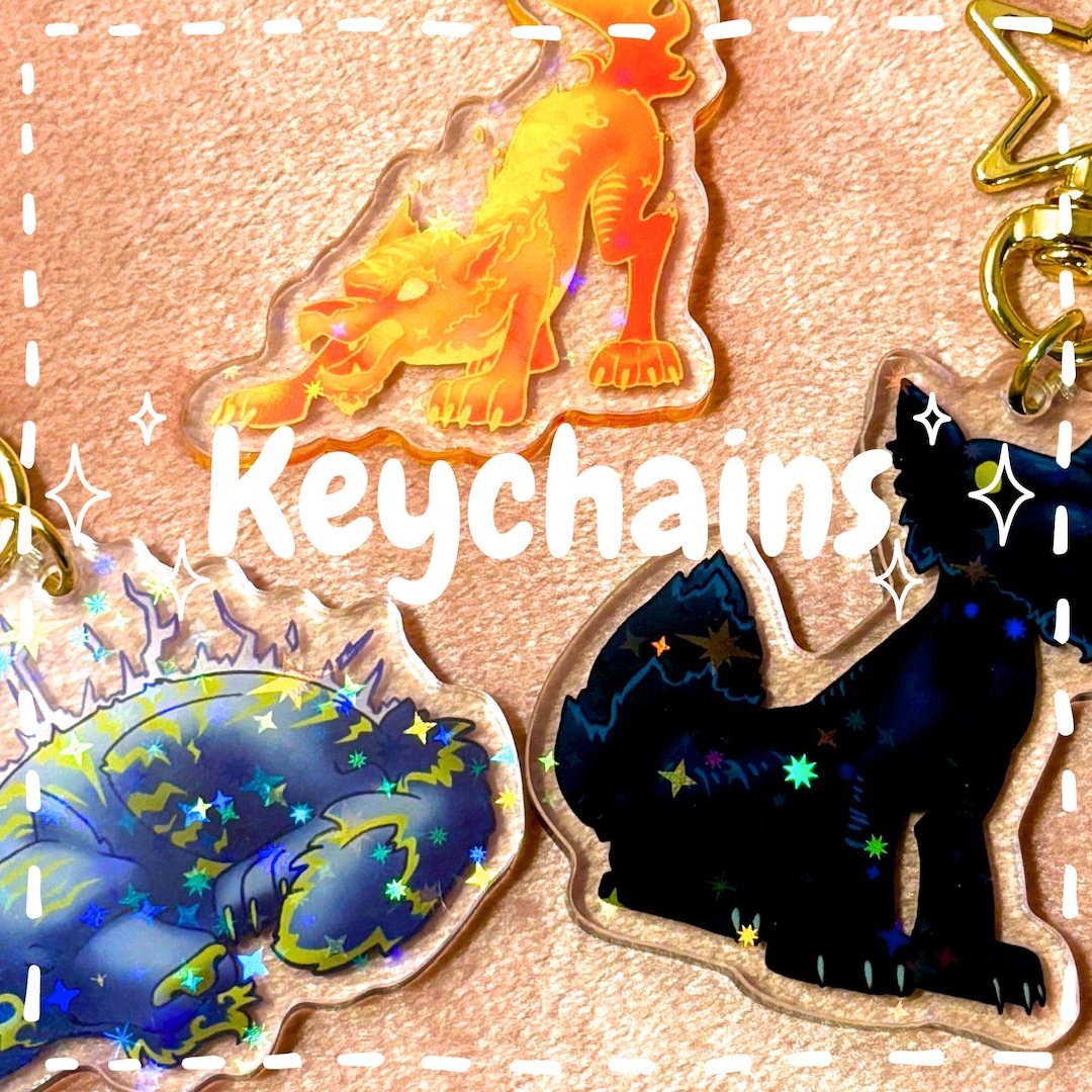 Wizard101 Cat Pet Holographic Acrylic Keychain With Star Clasp ...
