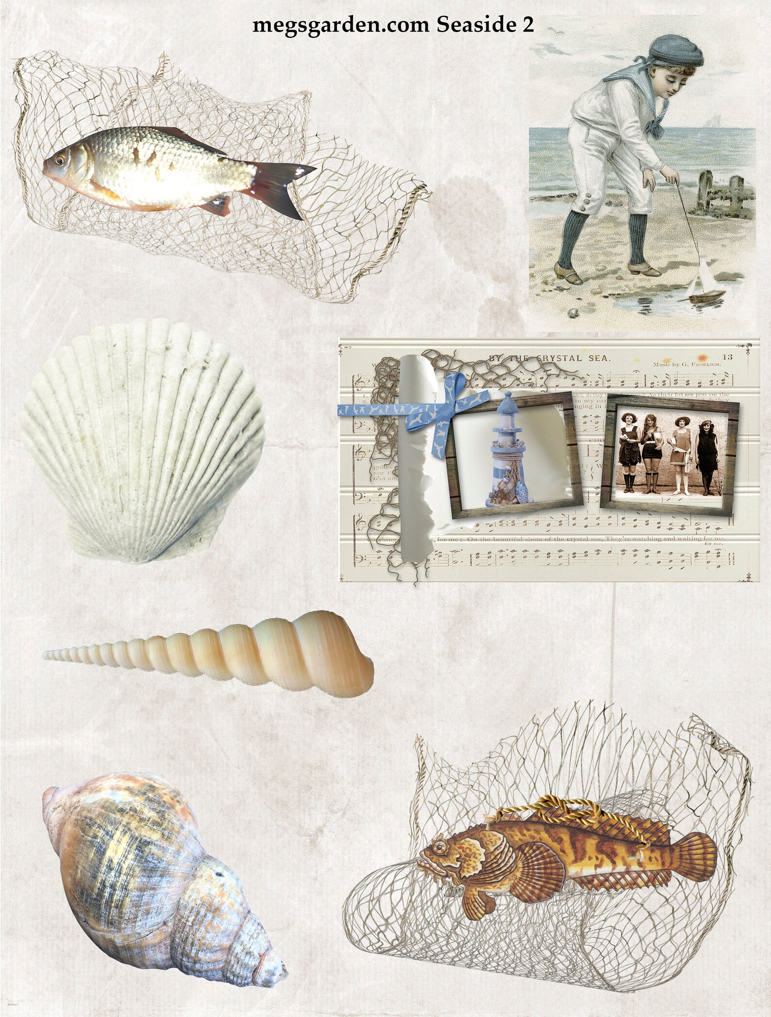 Seaside and Beach Series II Cut & Create Ephemera Images Junk - Etsy ...
