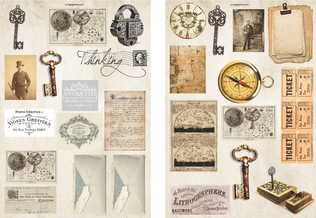 Alchemy 202 Papers, 8.3x11 Papers, Junk Journal, Mini Album, Vintage ...