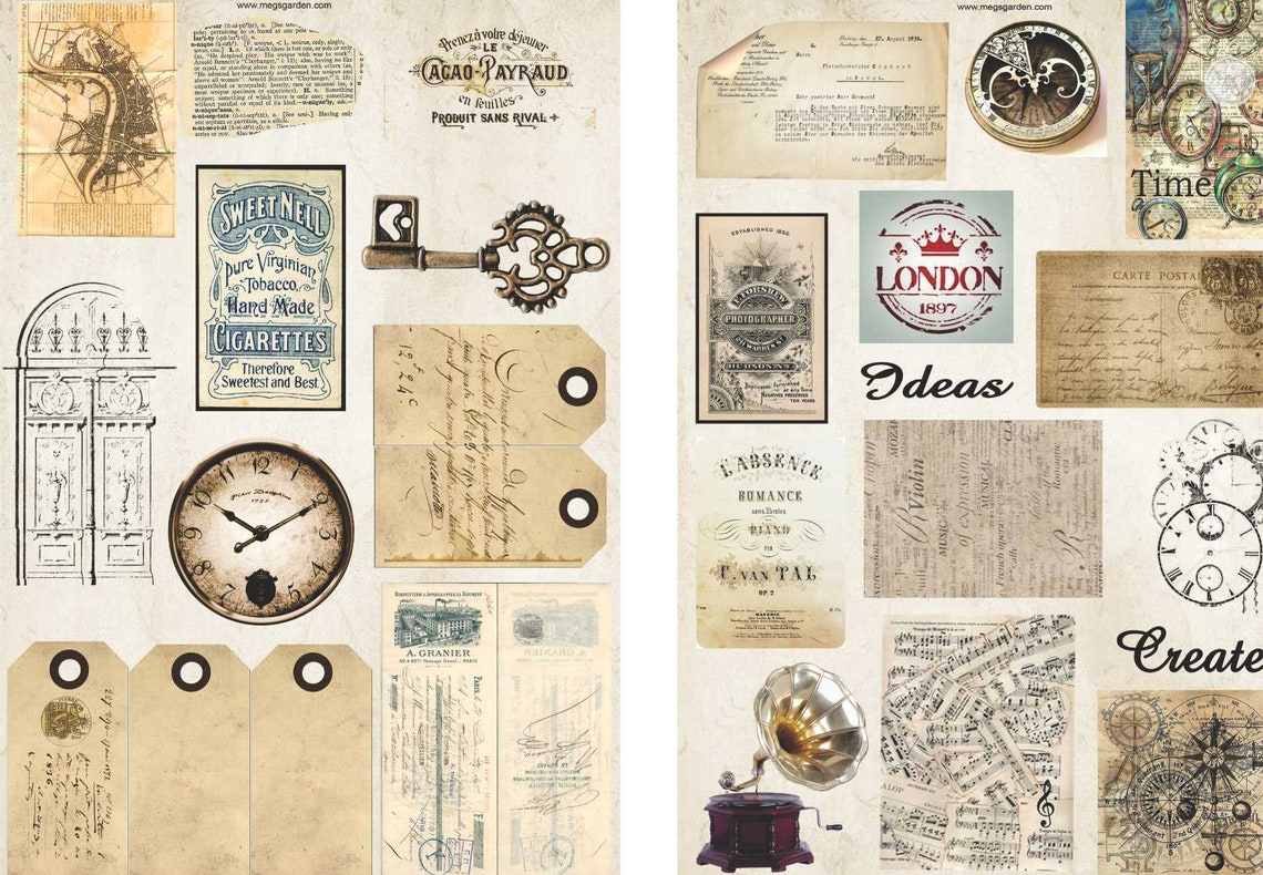 Alchemy 202 Papers, 8.3x11 Papers, Junk Journal, Mini Album, Vintage ...