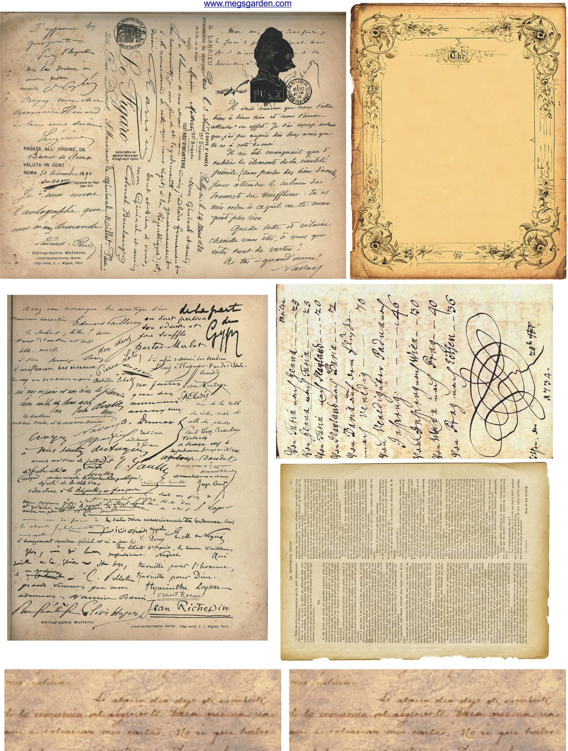 Cut & Create Imagesfor Vintage Journals 7 Papers Washi | Etsy