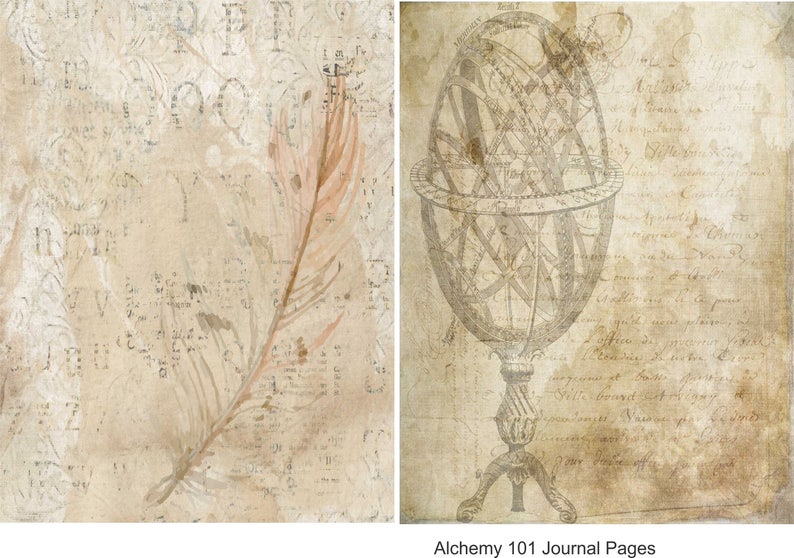 Alchemy 101 Papers, 5x7pages,junk Journal, Mini Album, Vintage,ephemera ...