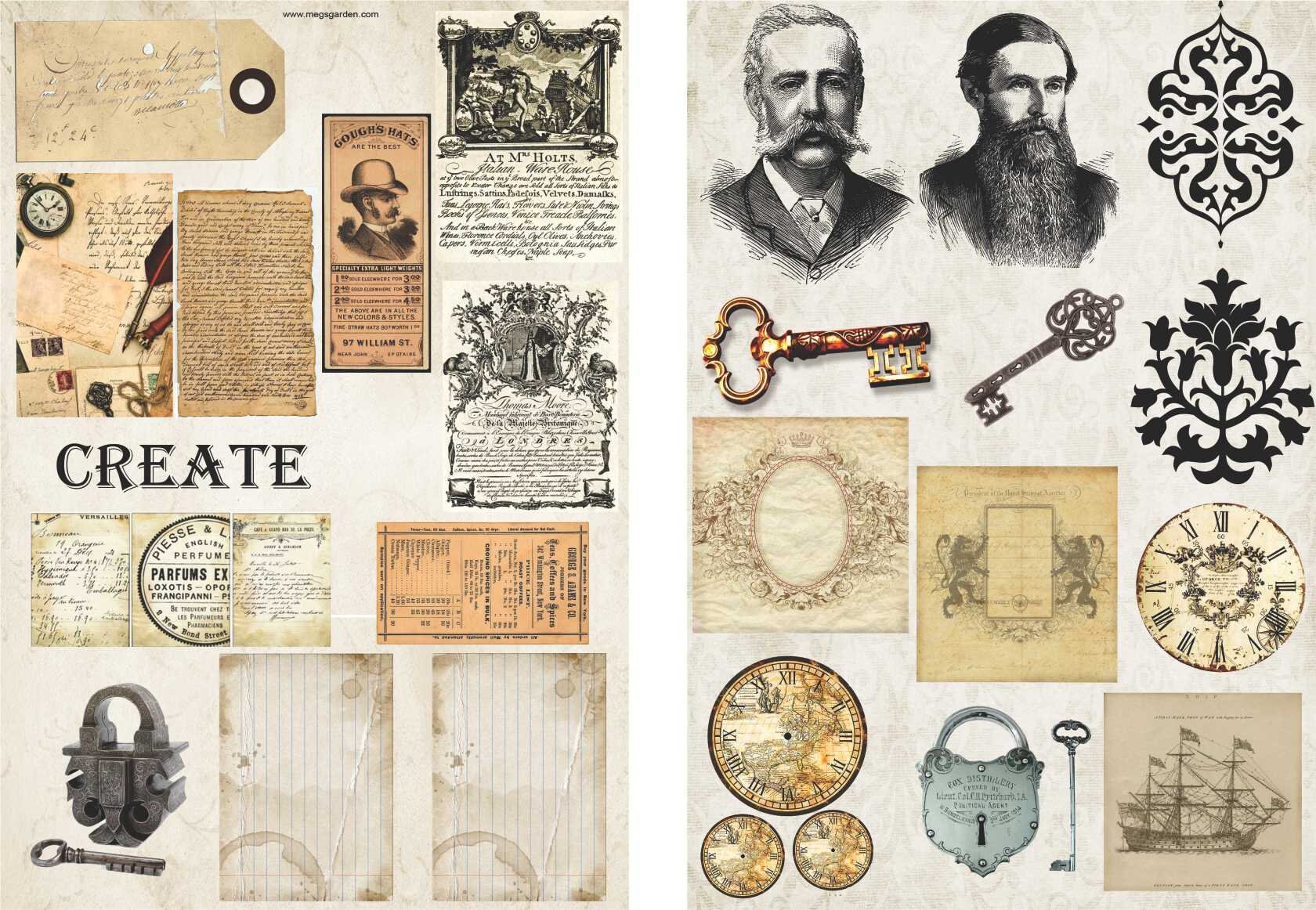 Alchemy 202 Papers, 8.3x11 Papers, Junk Journal, Mini Album, Vintage ...