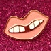 Pink Lip Enamel Pin - Etsy