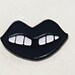 Black Lip Enamel Pin - Etsy