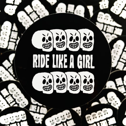 Bike Like A Girl Sticker Mountain Biker Girlfriends Biking - Etsy