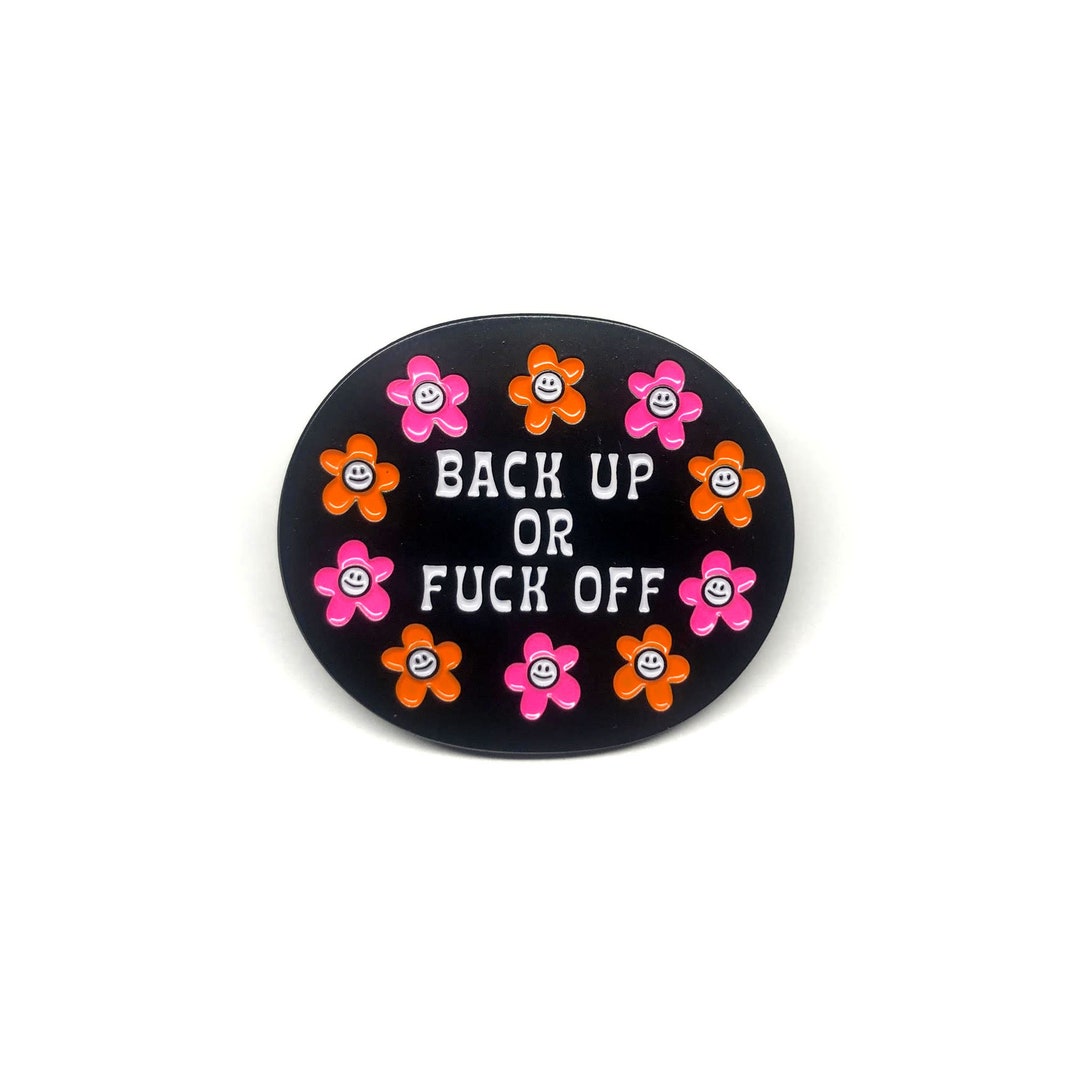 Back off Enamel Pin - Etsy