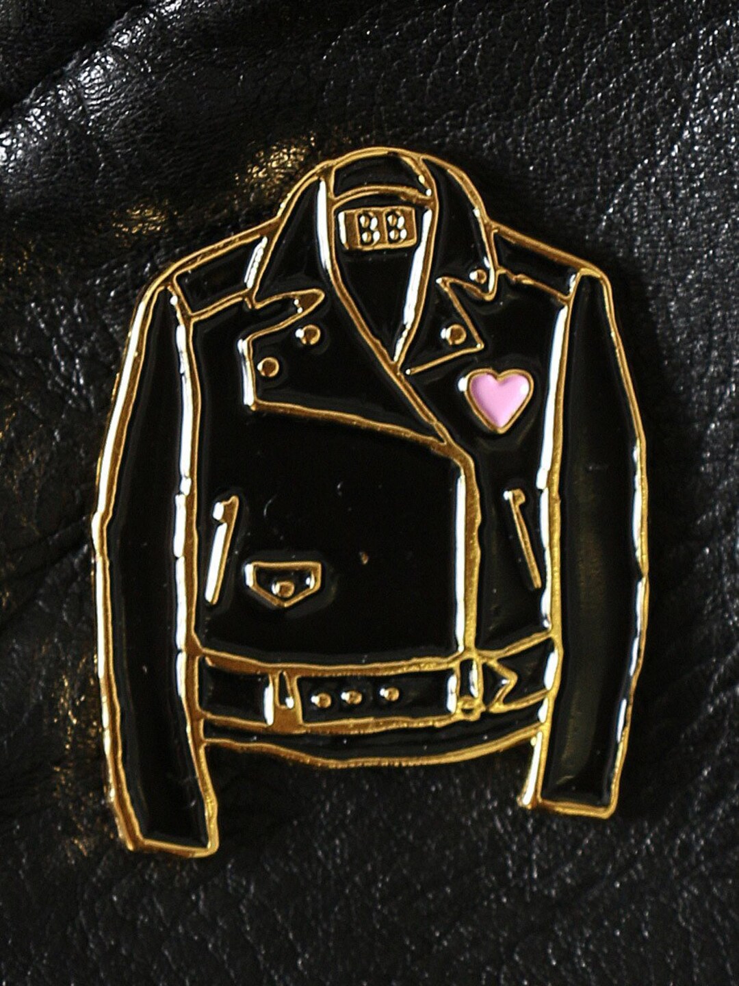 Classic Leather Jacket Enamel Pin - Etsy