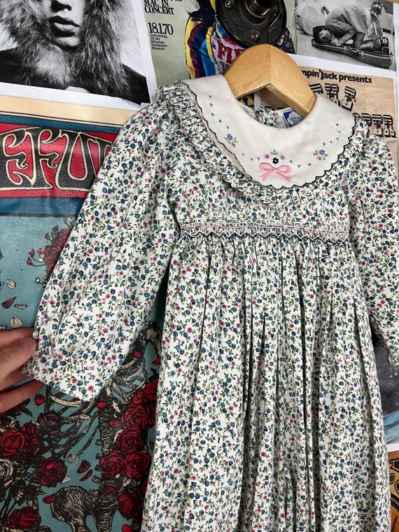 Vintage Baby Girl Kids 70s 90s Tiny Floral Print Carr… - Gem